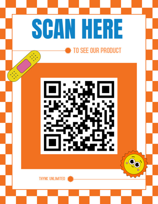 White Collage Scan Me Flyer (us Letter) Template | PosterMyWall