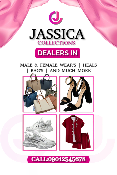 White Collage Trendy Fashion Sale Poster For Boutiques & Clothing ...