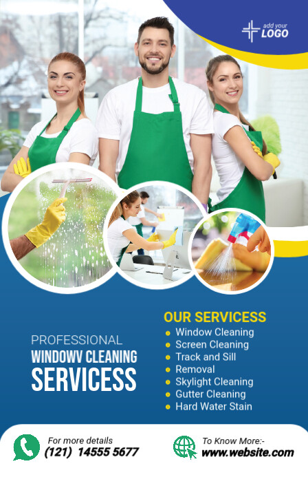 Copy of White Collage Window Cleaning Service Template Tabloid ...