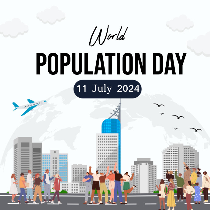 White Collage World Population Day Instagram Template | PosterMyWall