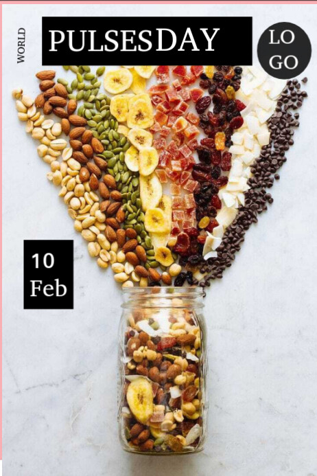 White Collage World Pulses Day Poster Poster Template | PosterMyWall