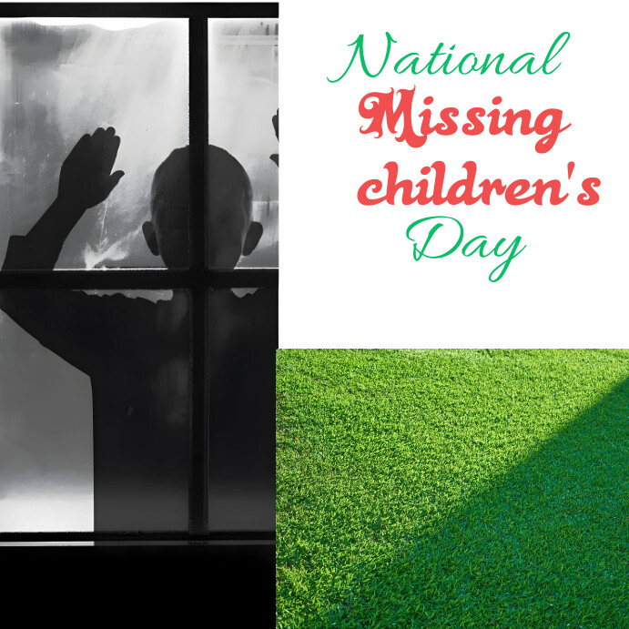 Copy of White Collagen National missing children's da | PosterMyWall