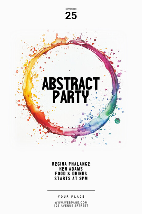 Copy of White Colorful Abstract Party Poster | PosterMyWall