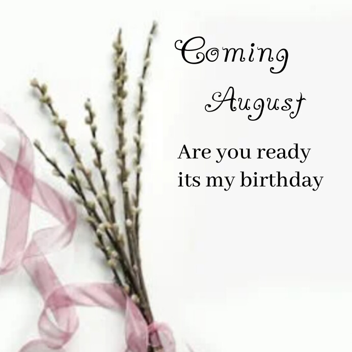 White Coming August Instagram Post Template | PosterMyWall