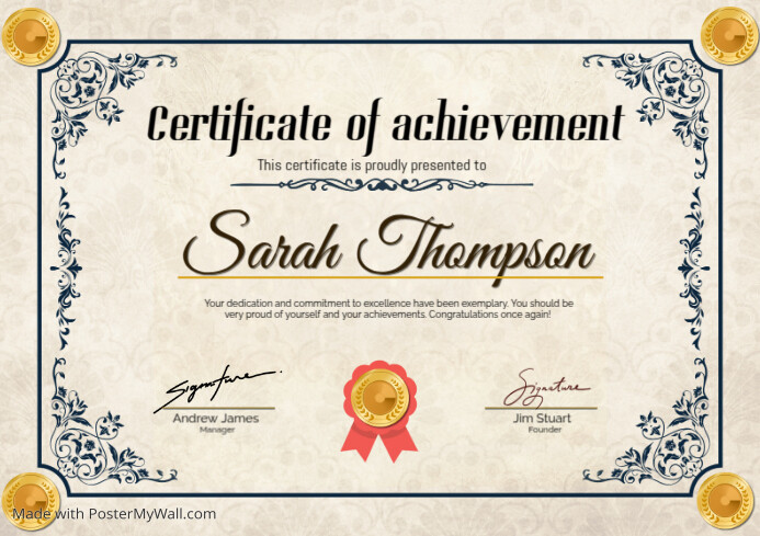 Plantilla de White Congratulations A4 | PosterMyWall