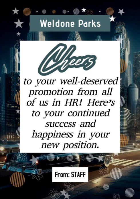 White Congratulations On Your Promotion Template Flyer A4 | PosterMyWall