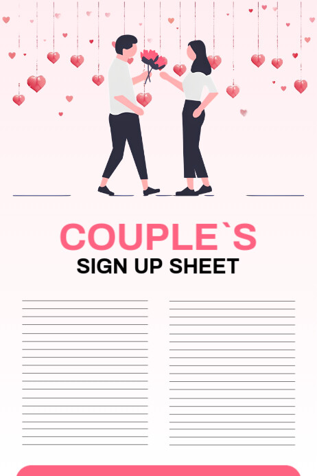 Copy of White Couple Event Sign-up Poster | PosterMyWall