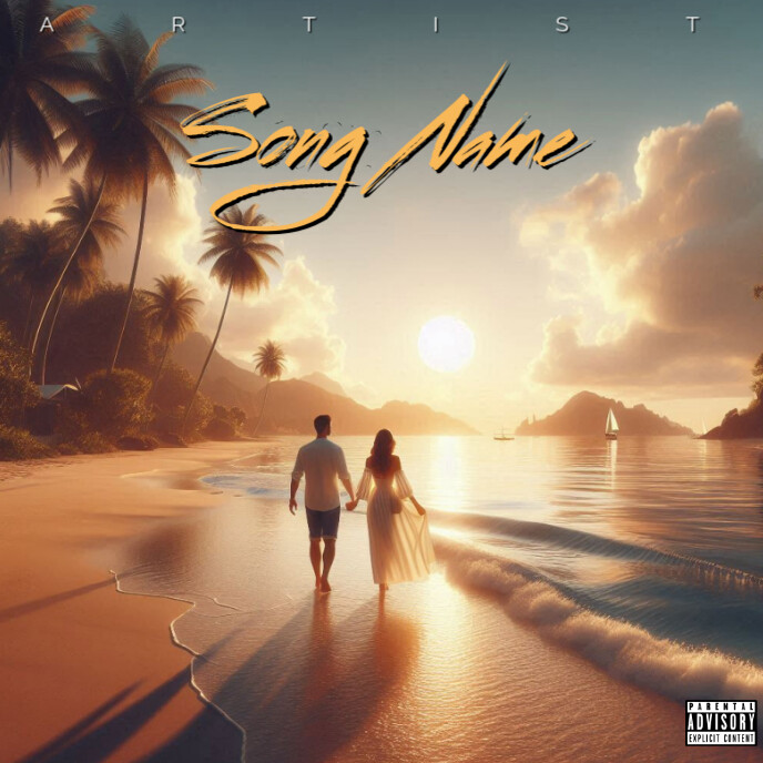 White Couple Love Song Album Cover Template | PosterMyWall