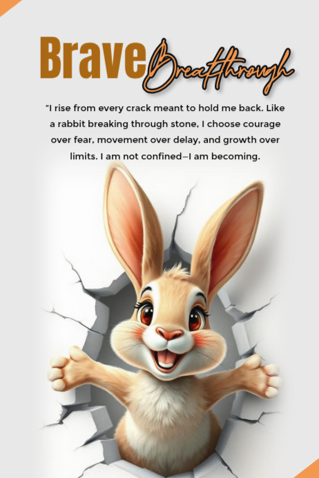Plantilla de White Courage and Breakthrough Poster | PosterMyWall