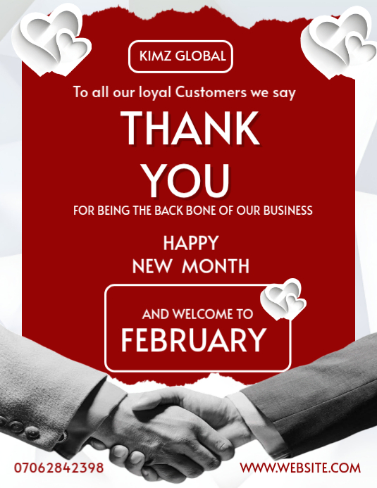 White Customer Appreciation Flyer Template | PosterMyWall