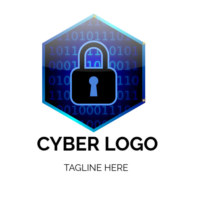 White Cyber Logo Template | PosterMyWall