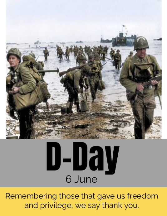 Copy of White D-day Flyer (us Letter) | PosterMyWall