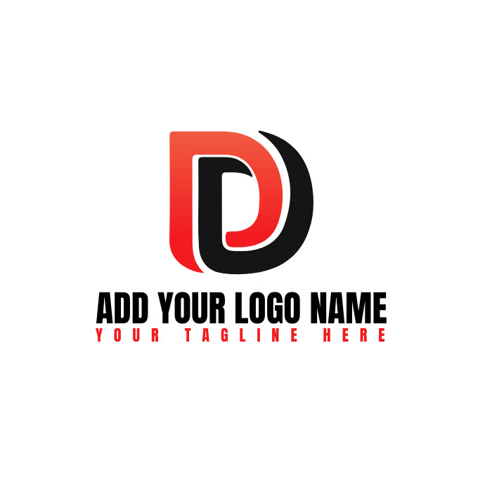 Modèle White D Logo/letter Mark/monogram/gradient/i | PosterMyWall
