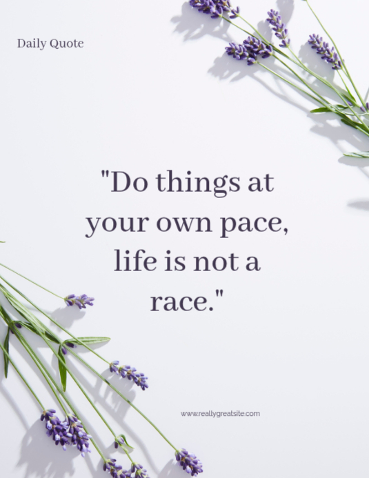 White Daily Motivation Quote Flyer (us Letter) Template | PosterMyWall