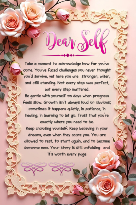 White Dear Self affirmation Poster / inspirational self love quote ...