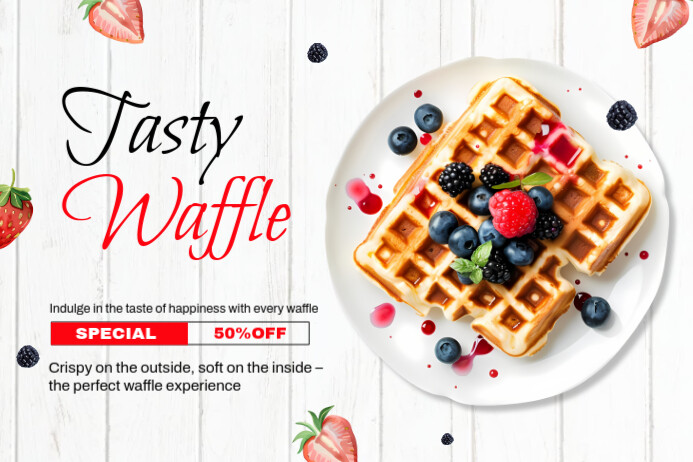 Copy of White Delicious Waffles Poster | PosterMyWall