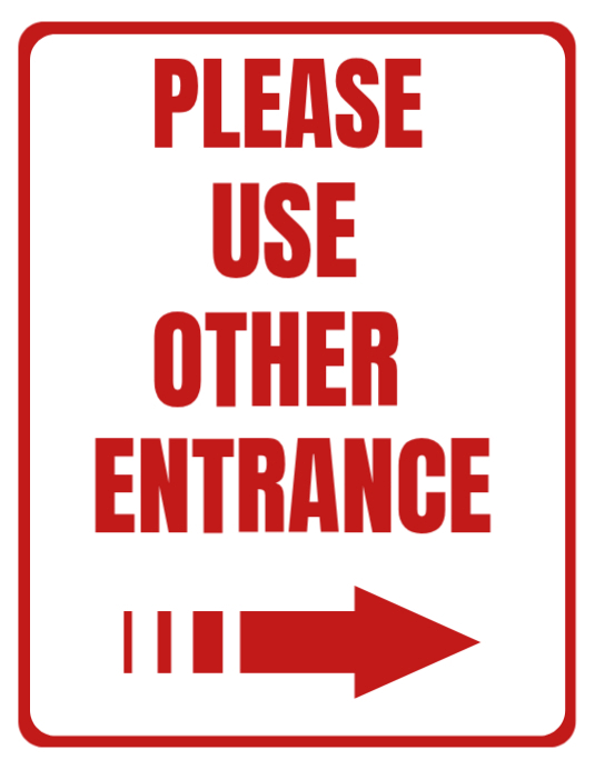 White Directional Signage Flyer Template | PosterMyWall