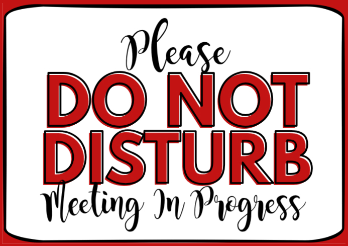 White Do Not Disturb Door Sign A4 Template | PosterMyWall
