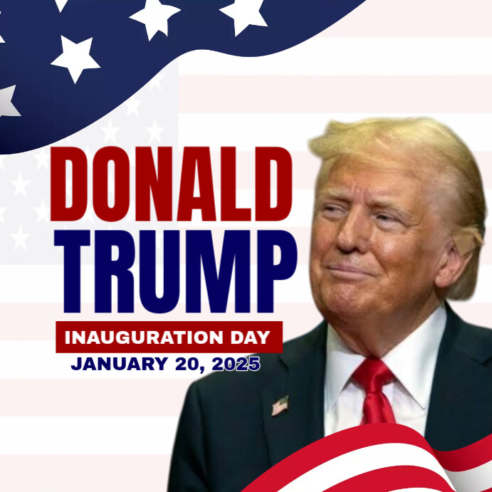 White Donald Trump Inauguration Day Instagram Post Templat | PosterMyWall