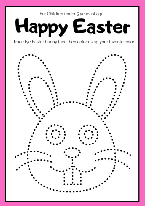 White Easter Bunny Games A4 Template | PosterMyWall