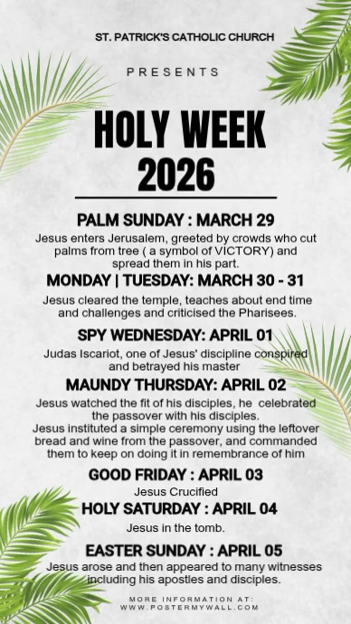 White Easter Celebration | Holy Week 2026 Instagram Story Template ...