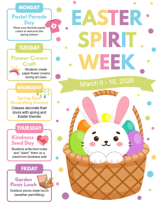 White Easter Spirit Week Flyer Template | PosterMyWall