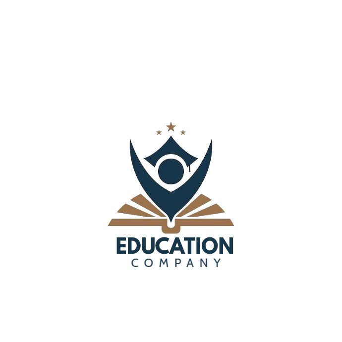 White Education Logo Template | PosterMyWall