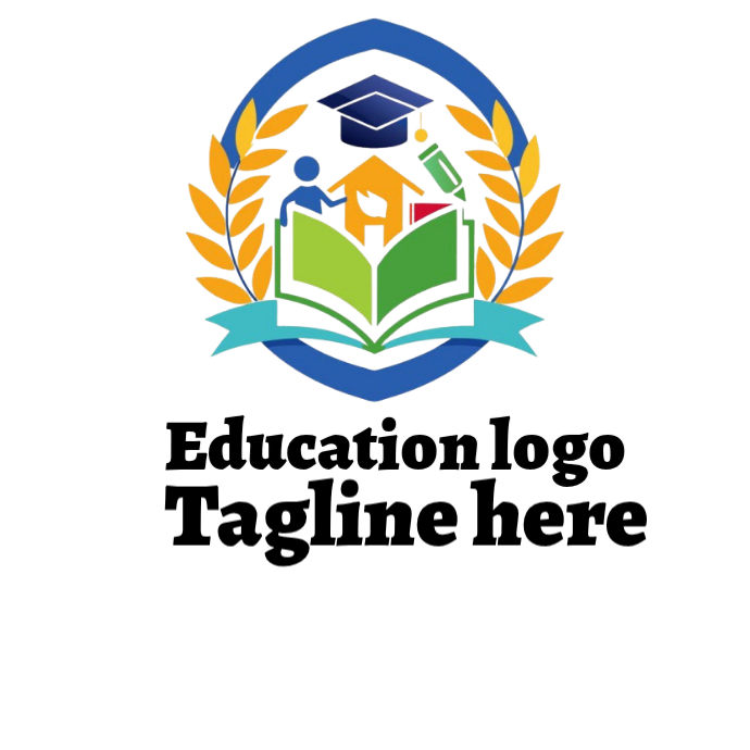 White Education Logo Logo Template | PosterMyWall