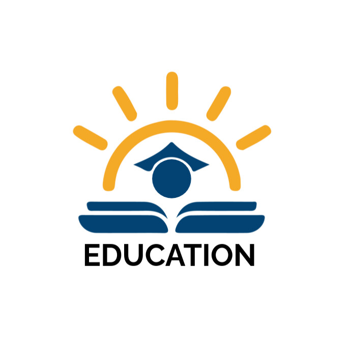 White Education Schoolbook Logo Template | PosterMyWall