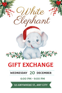 Gift exchange party poster ad design Template | PosterMyWall