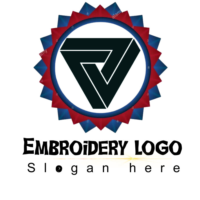 White Embroidery Logo Template | PosterMyWall