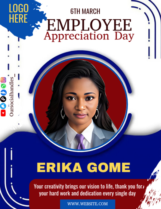 White Employee Appreciation Day Flyers Flyer (us Letter) Template ...