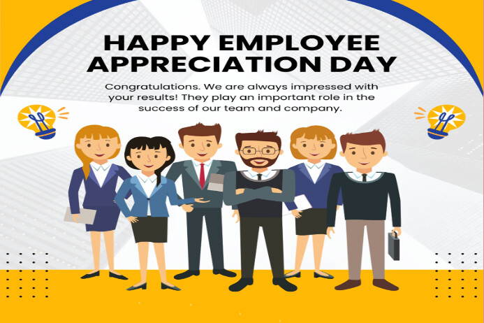 White Employee Appreciation Day Poster Template | PosterMyWall
