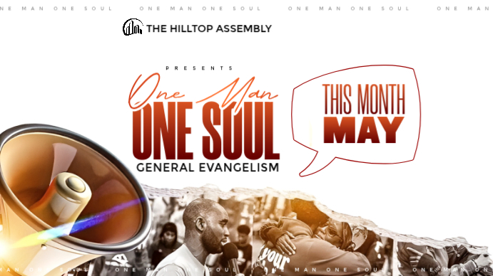 White Evangelism Event Digital Display Template | PosterMyWall