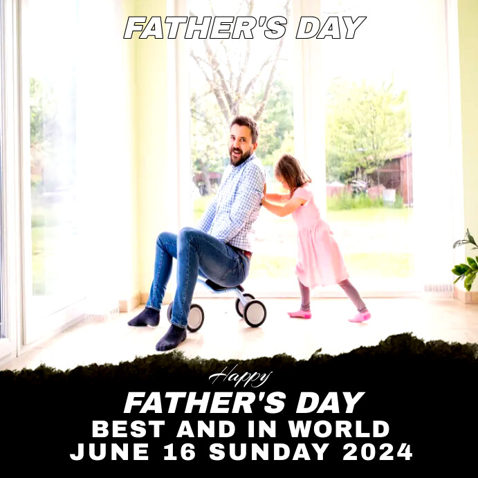 White Father Instagram Post Template | PosterMyWall