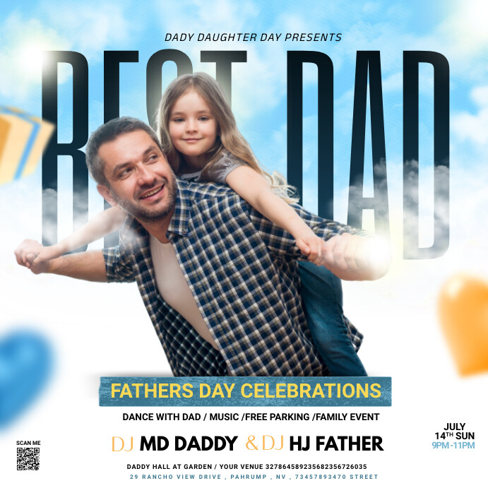 Copy of White Fathers Day Instagram Post | PosterMyWall