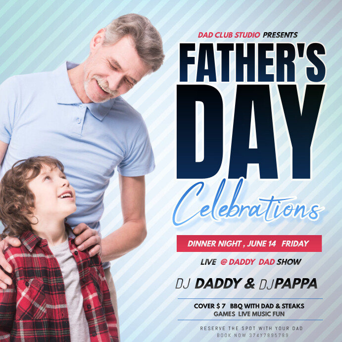 Copy of White Fathers Day Instagram Post | PosterMyWall