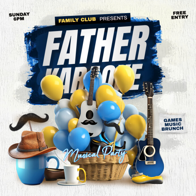 White Fathers Day Instagram Post Template | PosterMyWall