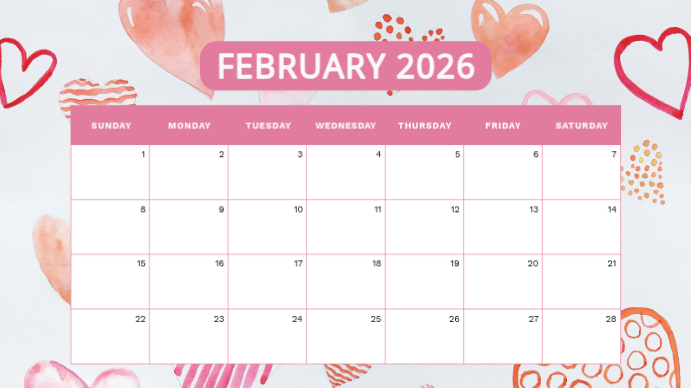 February 2026 Calendar Template | PosterMyWall