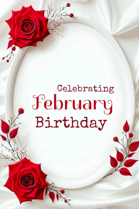 White February Birthday Celebration Banner 4' × 6' Template | PosterMyWall