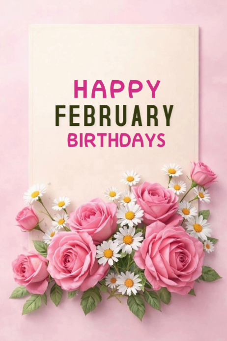 White February Birthdays Banner 4' × 6' Template | PosterMyWall