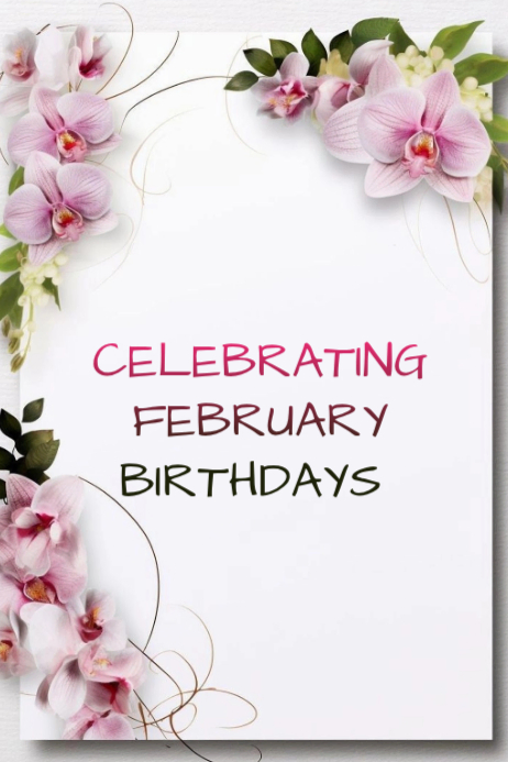 White February Birthdays Celebration Banner 4' × 6' Template | PosterMyWall