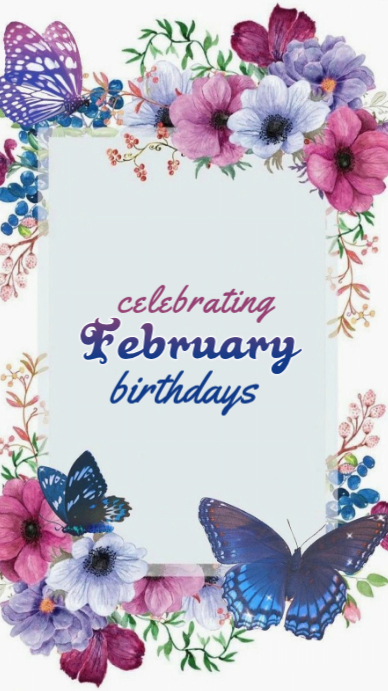 White February Birthdays WhatsApp Status Template | PosterMyWall