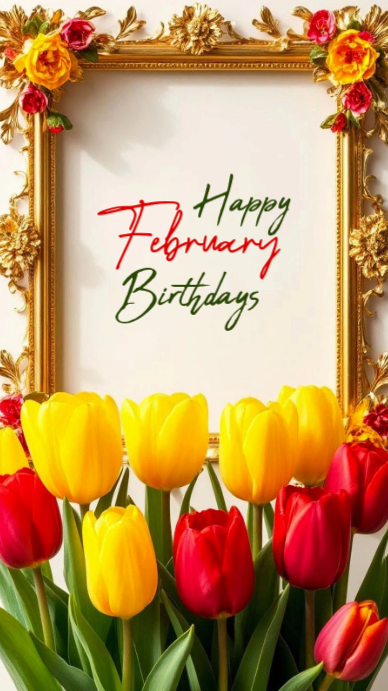 Plantilla de White February Birthdays WhatsApp Status | PosterMyWall