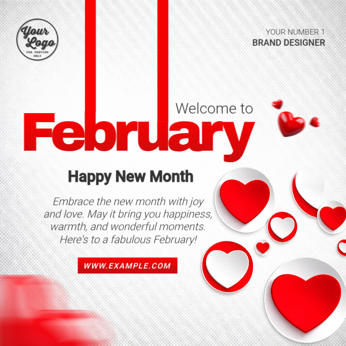 White February Celebration Instagram Post Template | PosterMyWall