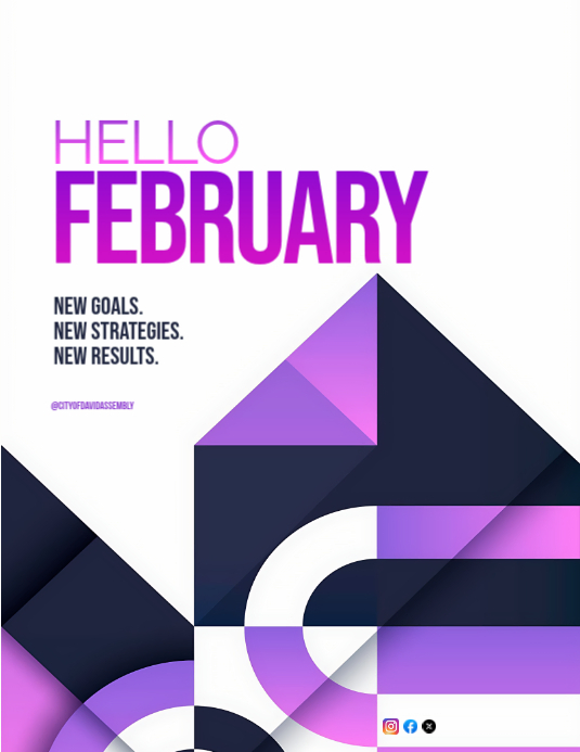 White February Goals and Strategies Flyer Template | PosterMyWall