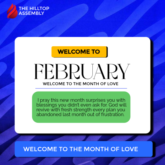White February Welcome Message Square Template | PosterMyWall