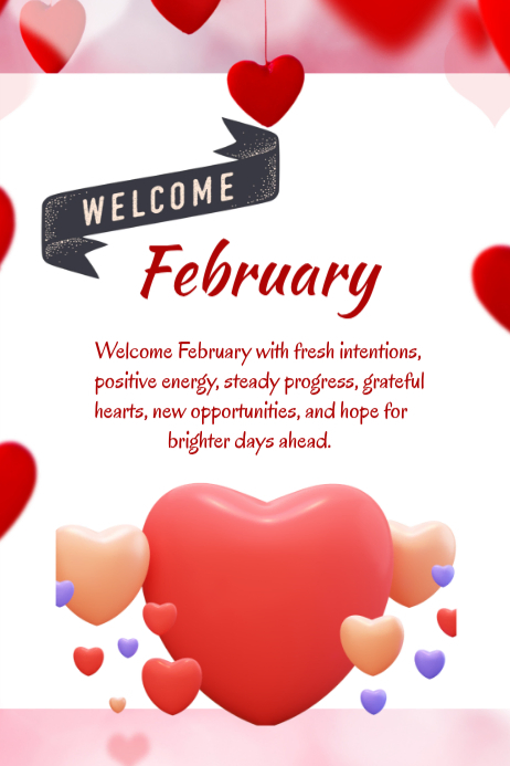 White February Welcome Poster Template | PosterMyWall