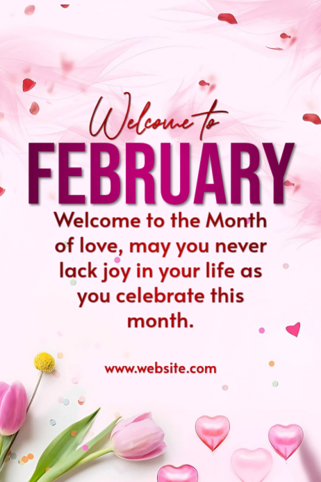 White February Welcome Poster Template | PosterMyWall