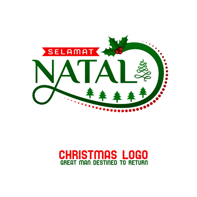 White Feliz Natal Text Logo Template | PosterMyWall